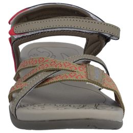 Hi-Tec Damen Sandale "Hi-Tec Sandalen Savanna II", Gr. 36lt taupe, oliv, sonnenuntergangskoralle, Polyester + Polyurethanband + Multi-Elastan, Schuhe