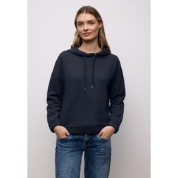 Street One Damen Langarmshirtshadowed navy, Gr. 44, unifarben, Stoff, 100% Polyester, Shirts, mit Struktur