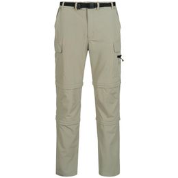 DEPROC Active Damen Outdoorhose "KENORA Full Stretch Double Zip-Off", beige, Gr. 34, Web, 95% Polyester. 5% Elasthan, Hosen, auch in Gro&szlig;en Gr&ouml;&szlig;en