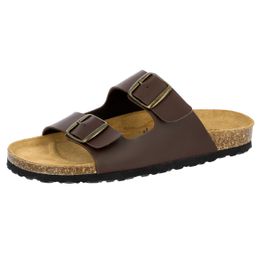 Lico Herren Pantolette "Bioline Man", Gr. 48, braun, Synthetik, Schuhe