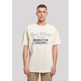 F4NT4STIC Herren T-Shirt "East Village Manhatten OVERSIZE TEE", beige, Gr. XL, Obermaterial: 100% Baumwolle, Shirts, Print