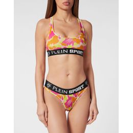 Plein Sport Damen Set: Soft-BH "Camouflage", Gr. S33, fuxia, Obermaterial: 95% Baumwolle, 5% Elasthan, BH-Sets