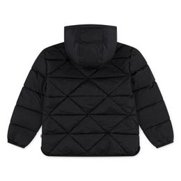 LEVI'S KIDS M&auml;dchen Steppjacke "LVG,LINE MDWT PUFFER", schwarz, Gr. 8, leicht gl&auml;nzend, Web, Obermaterial: 100% Polyester, Jacken, Winterjacke,