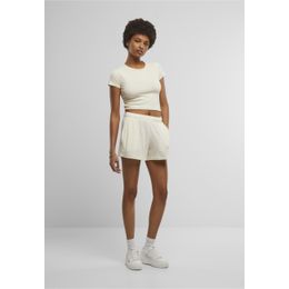 Karl Kani Damen Shorts "Karl Kani Woven Signature Pointelle Shorts", wei&szlig;, Gr. S, unifarben, 50% Baumwolle, 50% Viskose, Hosen