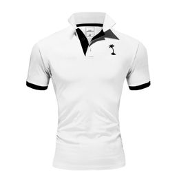 behype Herren Poloshirt "PALM", schwarz-wei&szlig;, Gr. XXL, mehrfarbig, 100% Baumwolle, Shirts, mit kontrastfarbigen Details