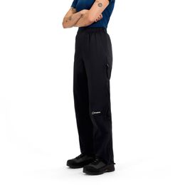 Berghaus Damen Regenhose "PACSMART 2.5L RAIN-PANT", schwarz, Gr. XS, Obermaterial: 100% Polyamid, Hosen, funktionale Regenhose, f&uuml;r Wandern und