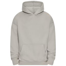 Kapuzenpullover DROPSIZE "Dropsize Herren Dropsize Heavy Oversize Center HD Hoodie", Herren, Gr. L, moonbeam, 70% Baumwolle, 30% Polyester, mehrfarbig, oversize, ohne Ausschnitt, Pullover Kapuzenpullover