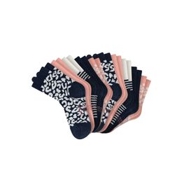 Schiesser M&auml;dchen Kurzsocken "Socken Legwear Kids 10P 10er Pack", Gr. 27, blau, Obermaterial: 75% Baumwolle CO. 24% Polyamid PA. 1% Elasthan EL.,