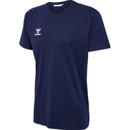 Hummel Herren T-Shirt "hmlGO 2.0 T-SHIRT S/S"marine, Gr. XXL, Jersey, Obermaterial: 100% Baumwolle, Shirts, mit Rundhalsausschnitt, aus
