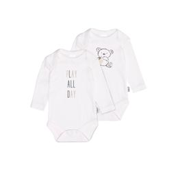 Liliput Jungen Body "Play all day", Gr. 86, wei&szlig;, 100% Baumwolle, bedruckt, Bodys, mit Rundhalsausschnitt