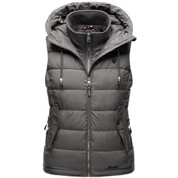 Marikoo Damen Steppweste "Taisaa", grau, Gr. XS, Obermaterial: 100% Polyester. Innenseite: 100% Polyester, Westen, inklusive Leckerlie-Beutel