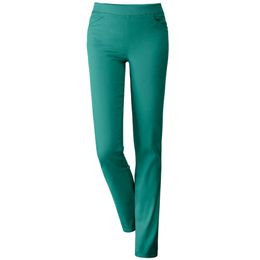 Classic Basics Damen Stretch-Jeans, gr&uuml;n, Gr. 195, unifarben, 96% Baumwolle, 4% Elasthan, Jeans