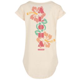 F4NT4STIC Damen T-Shirt "PLUS SIZE Aloha", beige, Gr. XL, Obermaterial: 100% Baumwolle, Shirts, Print