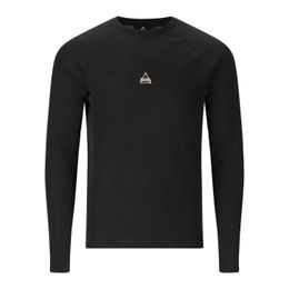 SOS Herren Funktionsshirt "Namsan"schwarz, Gr. S, unifarben, 66% Polyester, 34% Wolle, Shirts, mit bequemer Merino-Wolle