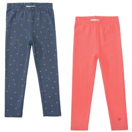 STACCATO M&auml;dchen Leggings, bunt, Gr. 92, bedruckt, Single Jersey, Obermaterial: 95% Baumwolle, 5% Elasthan, Hosen, 2er Pack, bedruckt mit Stretch