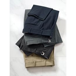 CLASSIC Herren Relaxhose, grau, Gr. 30, unifarben, 54% Polyester, 44% Schurwolle, 2% Elasthan, Hosen