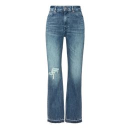 BOSS Orange Damen Straight-Jeans "Ada High Rise Slim Premium Damenmode", blau, Gr. 34, unifarben, Denim/Jeans, Obermaterial: 100% Baumwolle, Jeans,