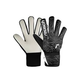 Reusch Kinder Torwarthandschuhe "Attrakt Starter Solid Junior", schwarz, Gr. 8, mehrfarbig, 29% Polyester, 5% Polyurethan, 1% Baumwolle, Handschuhe,