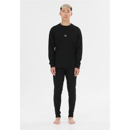 SOS Herren Funktionsshirt "Namsan"schwarz, Gr. M, unifarben, 66% Polyester, 34% Wolle, Shirts, mit bequemer Merino-Wolle