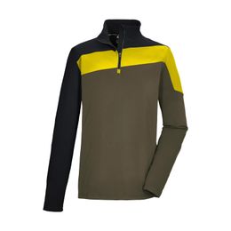 Langarmshirt Killtec "KSW 259 MN LS SHRT", Herren, Gr. L, gr&uuml;n, Obermaterial: 69% Polyester, 31% Elasthan, Shirts Langarmshirt, Warmhaltendes Funktionsshirt mit Rei&szlig;verschluss und Kinnschutz