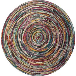 Teppich HEINE HOME, H:8mm &Oslash;:100cm, bunt, Kunstfaser, Polypropylen, Wohnzimmer, Teppiche