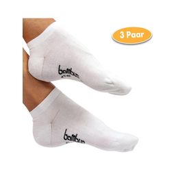Damen Sneakersocken, 3wei&szlig;, 75% Viskose, 22% Polyamid, 3% Elasthan, Socken
