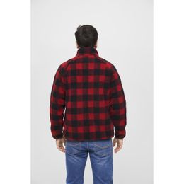 Brandit Herren Allwetterjacke "Brandit Herren Teddyfleece Jacket", rot, Gr. 4XL, mehrfarbig, 100% Polyester, Jacken
