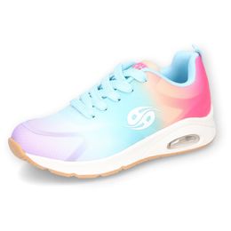 M&auml;dchen Sneaker, Dockers by Gerli, Gr. 35, bunt, Textil, Schuhe, Pride Sneaker, Schn&uuml;rschuh mit Farbverlauf