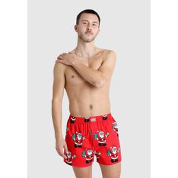 Lousy Livin Underwear LOUSY LIVIN Herren Boxershorts "Santa", Gr. M, schwarz, 100% Baumwolle, Unterhosen, mit Wihnachtsmann Print