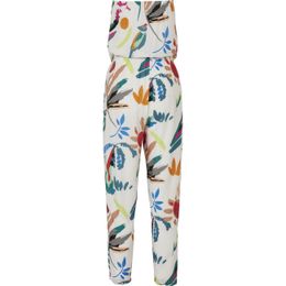 Urban Classics Damen Jumpsuit "Urban Classics Damen Ladies Viscose Bandeau Jumpsuit", bunt, Gr. 5XL, 100% Viskose, Overalls