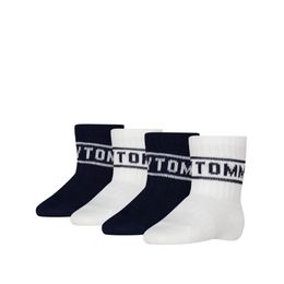 Tommy Hilfiger Damen Socken "TH BABY SOCK 4P SPORT ECOM", Gr. 19tommy original, Obermaterial: 73% Baumwolle, 25% Polyamid, 2% Elasthan, Socken