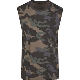 Brandit Herren Muskelshirt "Brandit Brandit T-Shirt sleeveless"schwarzcamo, Gr. M, unifarben, 100% Baumwolle, Shirts