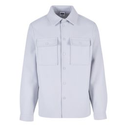 Urban Classics Herren Kurzmantel "Urban Classics Herren Plain Overshirt"lightasphalt, Gr. S, 100% Polyester, M&auml;ntel