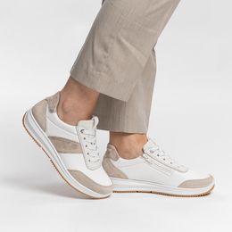 Ara Damen Sneaker "OSAKA 3.0", Gr. 3, beige, Glattleder, Lederimitat, Veloursleder, Reptilienpr&auml;gung, Schuhe, Freizeitschuh, Halbschuh, Schn&uuml;rer,