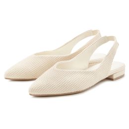 Lascana Damen Ballerina, Gr. 36, beige, Obermaterial: 100% Textilmaterial. Decksohle: 100% Lederimitat. Futter: 100% Lederimitat. Laufsohle: 100%