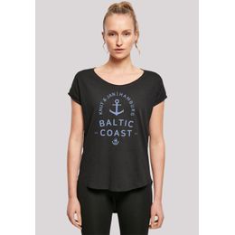 F4NT4STIC Damen T-Shirt "Ostsee Logo Knut & Jan Hamburg", schwarz, Gr. XS, Obermaterial: 100% Baumwolle, Shirts, Print