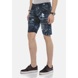 Cipo & Baxx CIPO & BAXX Herren Jeansbermudas "Bermuda & Short", blau, Basic, Gr. 33, unifarben, 98% Baumwolle, 2% Elasthan, Jeans, aus Baumwollmix