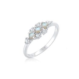 Elli Damen Verlobungsring "Labradorit Grau 925 Sterling Silber", 52mm, Silber 925 (Sterlingsilber), 1,5mm, silber, Silber 925 (Sterlingsilber),