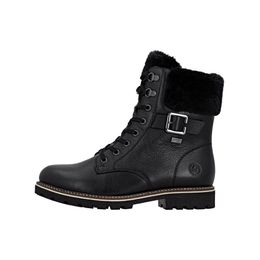 Remonte Damen Schn&uuml;rstiefelette "Remonte Stiefelette Leder/Textil", Gr. 42, schwarz, Leder, Textil, Schuhe