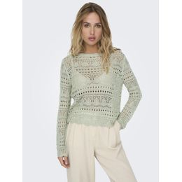 Jacqueline de Yong JDY Damen Rundhalspullover "JDYSUN LAY L/S BOATNECK PULLOV. KNT NOOS"desert sage, Gr. XXL, unifarben, Strick, Obermaterial: 100% Polyacryl, Pullover