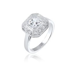 Elli Premium Damen Verlobungsring "Verlobungsring Glamour Funkelnd Topas 925 Silber", 56mm, Silber 925 (Sterlingsilber), 3mm, silber, Silber 925