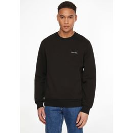 Calvin Klein Herren Sweatshirt "MICRO LOGO SWEATSHIRT", schwarz, Gr. XXL, Sweatware, Obermaterial: 64% Baumwolle, 36% Polyester, Sweatshirts, mit