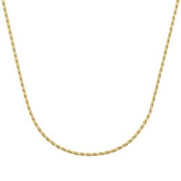 Damen Silberkette "diamantierte Kordelkette, vergoldet, Silber 925", 70cm, Silber 925 (Sterlingsilber), gold, Giorgio Martello MILANO, Silber 925