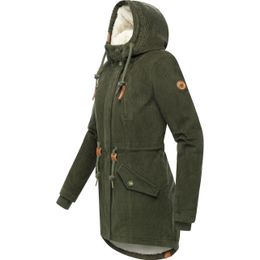 Ragwear Damen Kurzmantel "Ellsie Cordy YOUMODO", gr&uuml;n, Gr. XL, Cord, Obermaterial: 100% Baumwolle. Innenfutter: 100% Polyester. Wattierung: 100%