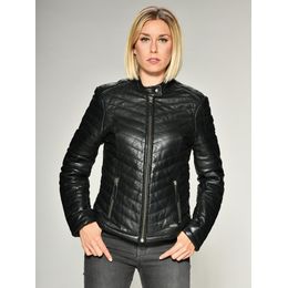 Mustang Damen Lederjacke "Henrietta", schwarz, Gr. S, Obermaterial: 100% Lammleder; Futter: 100% Polyester, Jacken