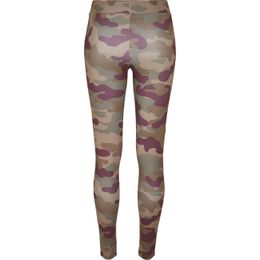 Urban Classics Damen Leggings "Urban Classics Damen Ladies Camo Tech Mesh Leggings", gr&uuml;n, Gr. M, 77% Polyester, 23% Elasthan, Hosen