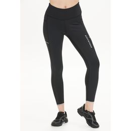 Endurance Damen Lauftights "Energy", schwarz, Gr. 48, unifarben, 81% Polyester, 19% Elasthan, Hosen, mit sch&uuml;tzenden Windblocker-Eins&auml;tzen