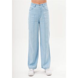 FRESHLIONS Damen Stoffhose "Giona", blau, Gr. L, unifarben, 100% Lyocell, Hosen, mit angesagter Jeans-Optik