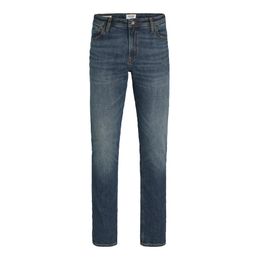 Jack & Jones PlusSize Herren Tapered-fit-Jeans "MIKE ORIGINAL"blau denim, Gr. 42, JACK & JONES PLUSSIZE, Abriebeffekte, Denim/Jeans, Obermaterial: 98% Baumwolle, 2%