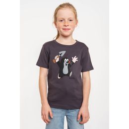 logoshirt M&auml;dchen T-Shirt "Der kleine Maulwurf", blau, Gr. 104, bedruckt, 100% Baumwolle, Shirts, mit lizenzierten Originaldesign